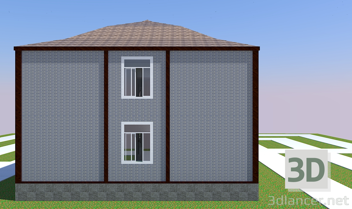 3d model two-storey house | 80315 | 3dlancer.net 3d model two-storey house | 80315 | 3dlancer.net