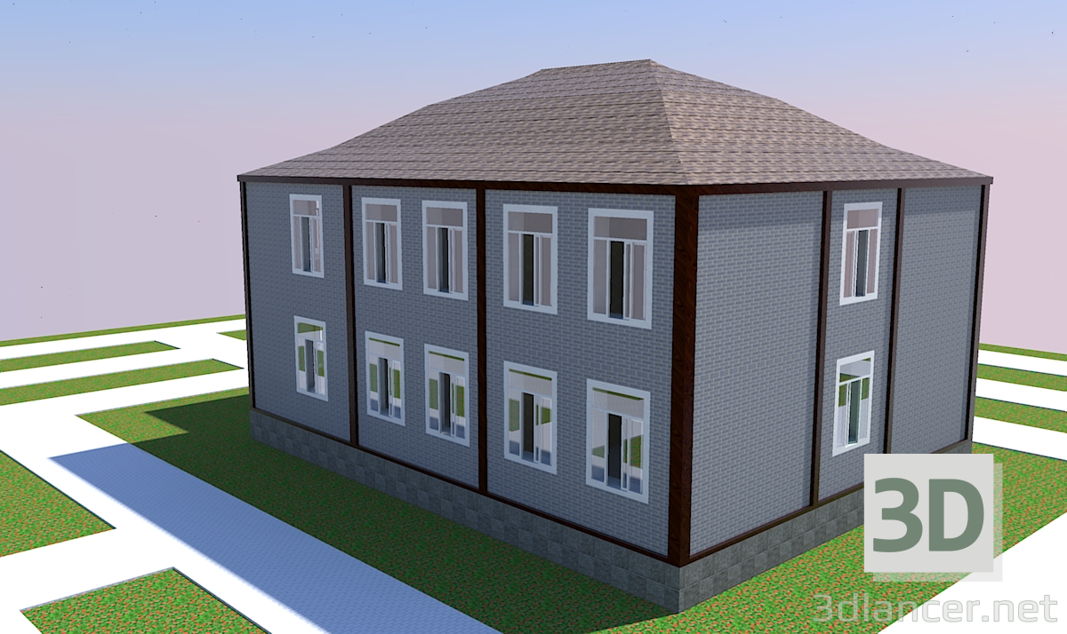 3d model two-storey house | 80315 | 3dlancer.net 3d model two-storey house | 80315 | 3dlancer.net
