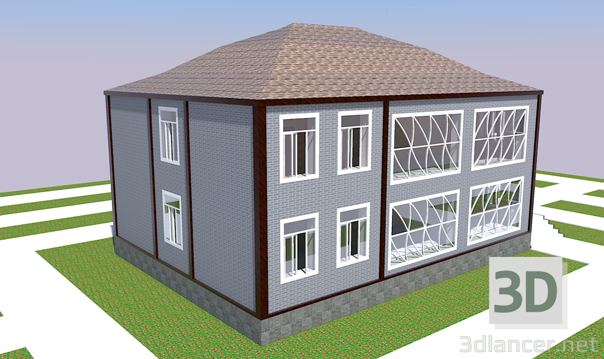 3d model two-storey house | 80315 | 3dlancer.net 3d model two-storey house | 80315 | 3dlancer.net