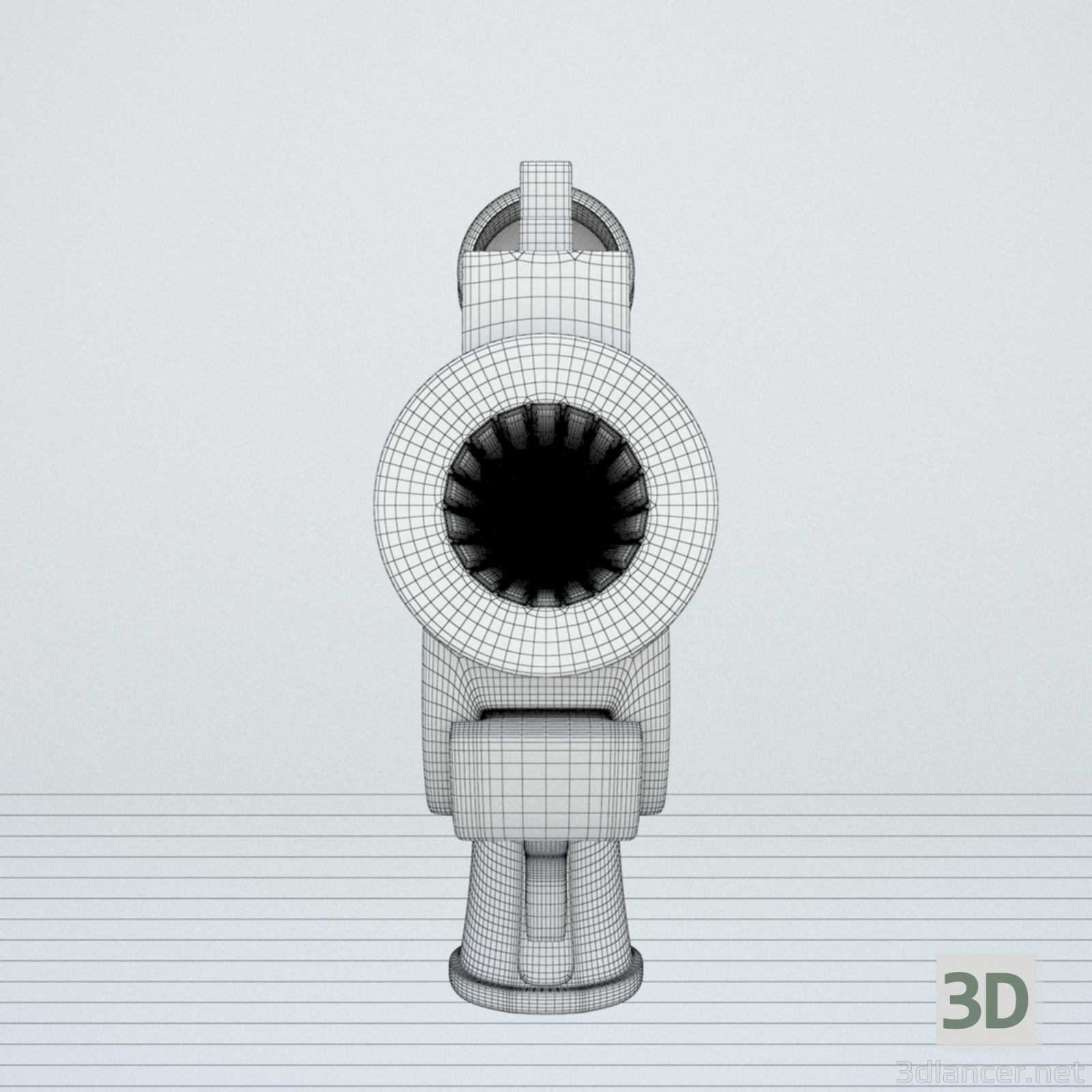 3d model A gun with telescopic sight. Zone II with an optical sight ...