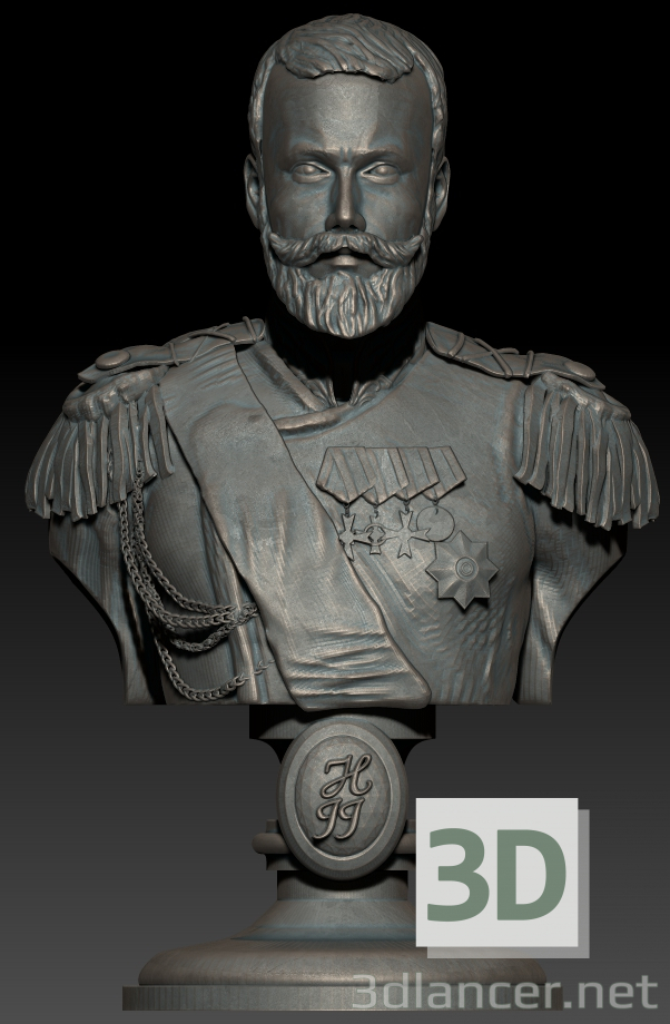 3d модель Бюст Николая 2 | 36342 | 3dlancer.net