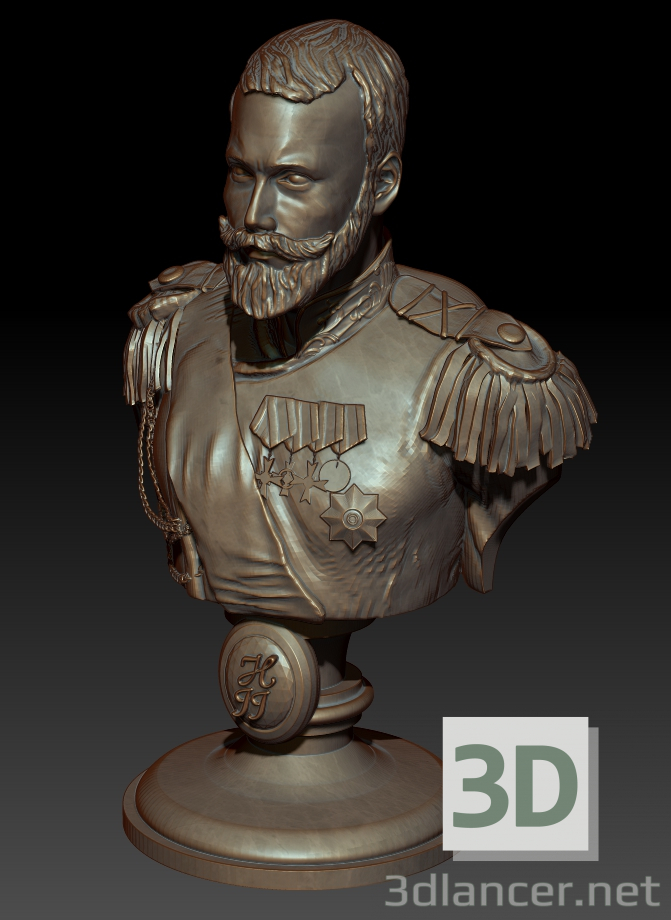 3d модель Бюст Николая 2 | 36342 | 3dlancer.net