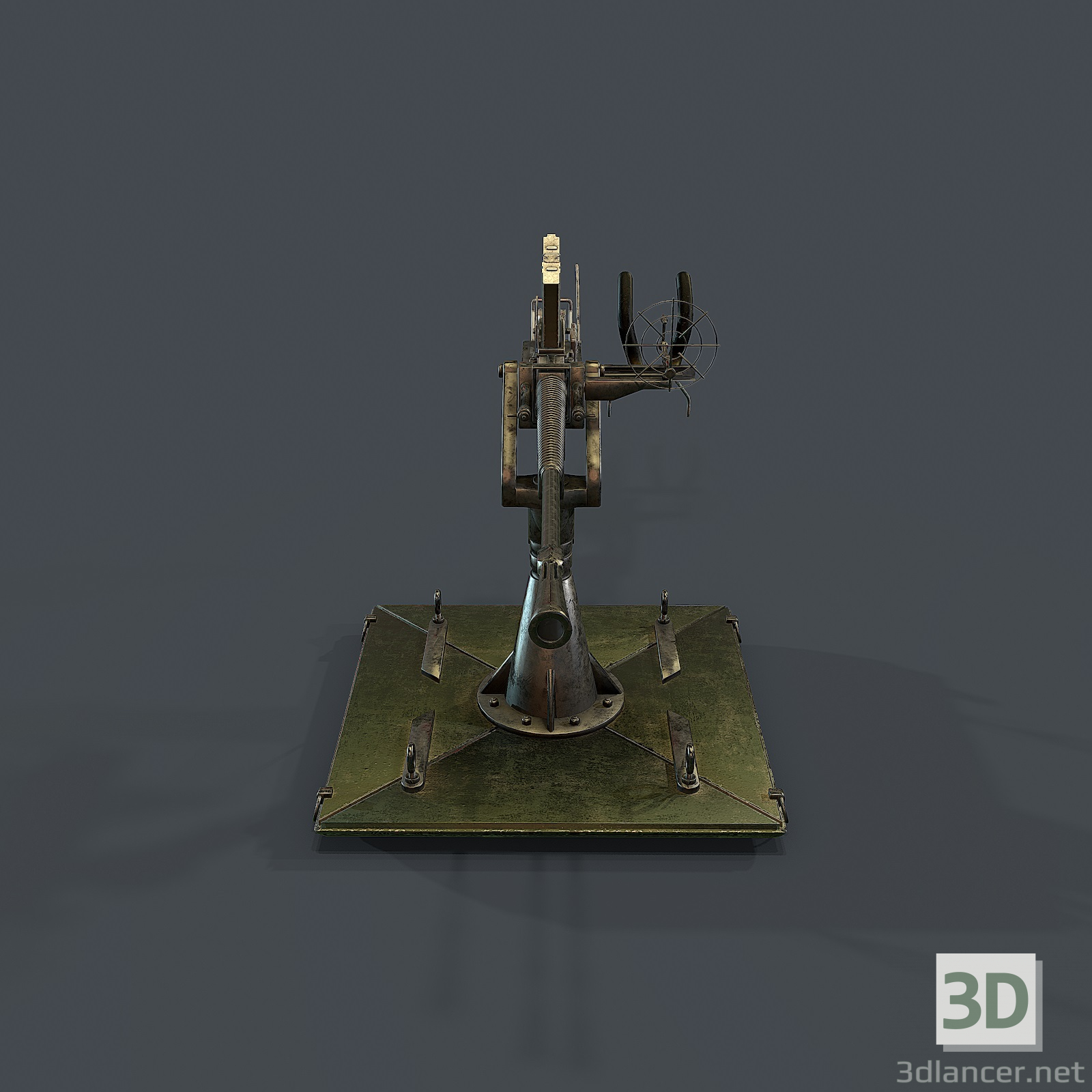 3d model Machine gun turret 3d model | 41351 | 3dlancer.net