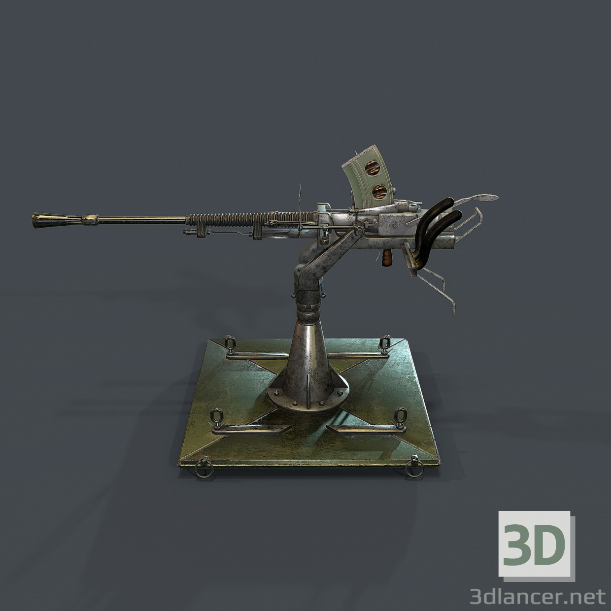 3d model Machine gun turret 3d model | 41351 | 3dlancer.net