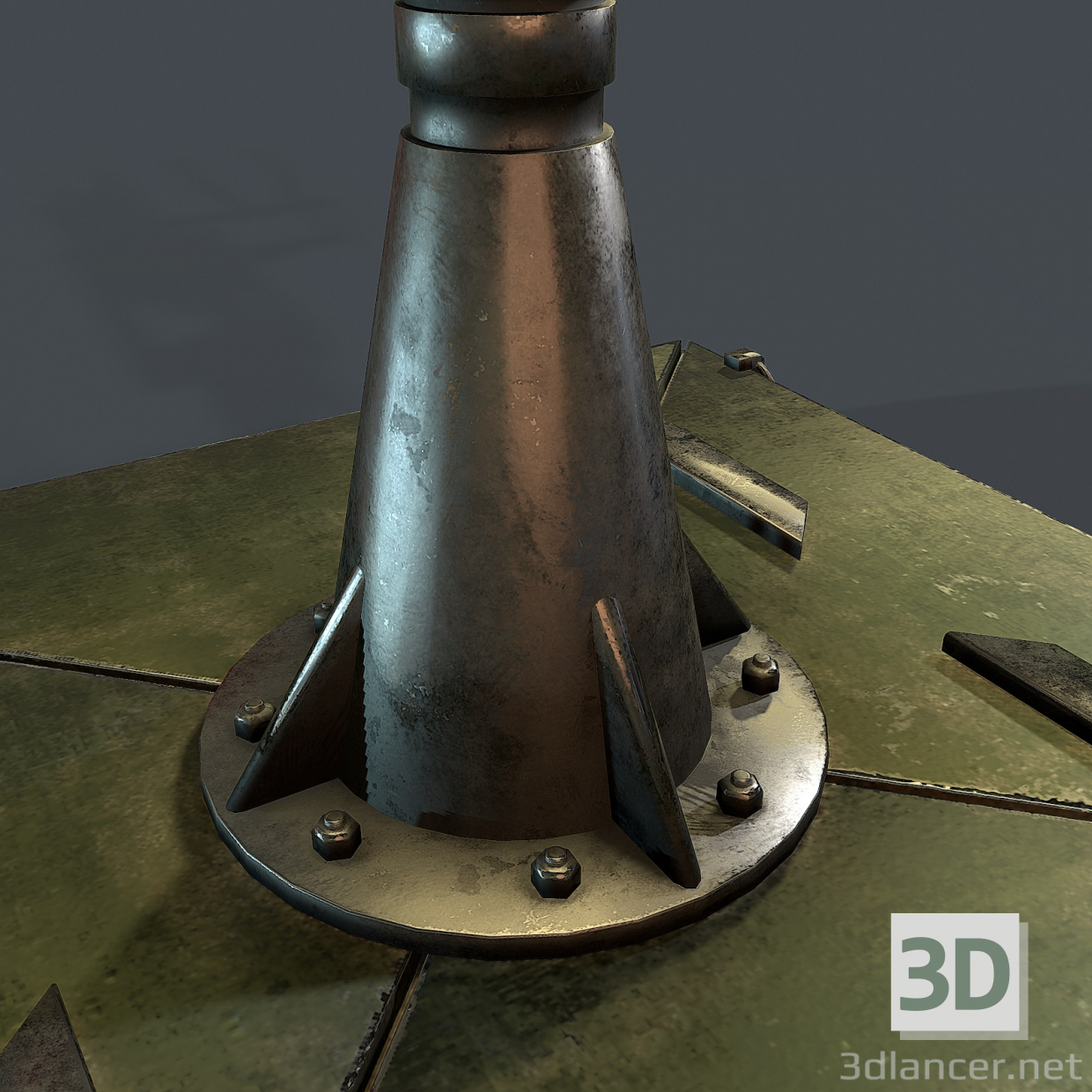 3d model Machine gun turret 3d model | 41351 | 3dlancer.net