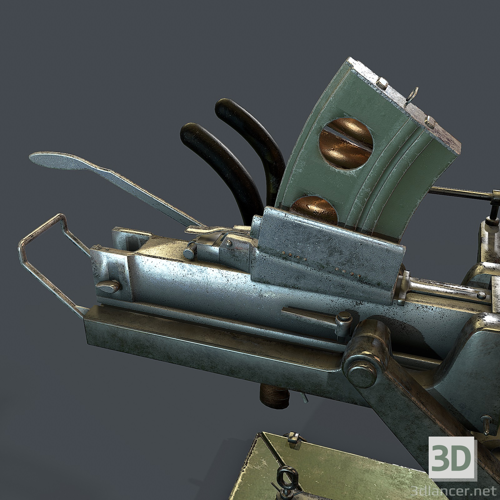 3d model Machine gun turret 3d model | 41351 | 3dlancer.net