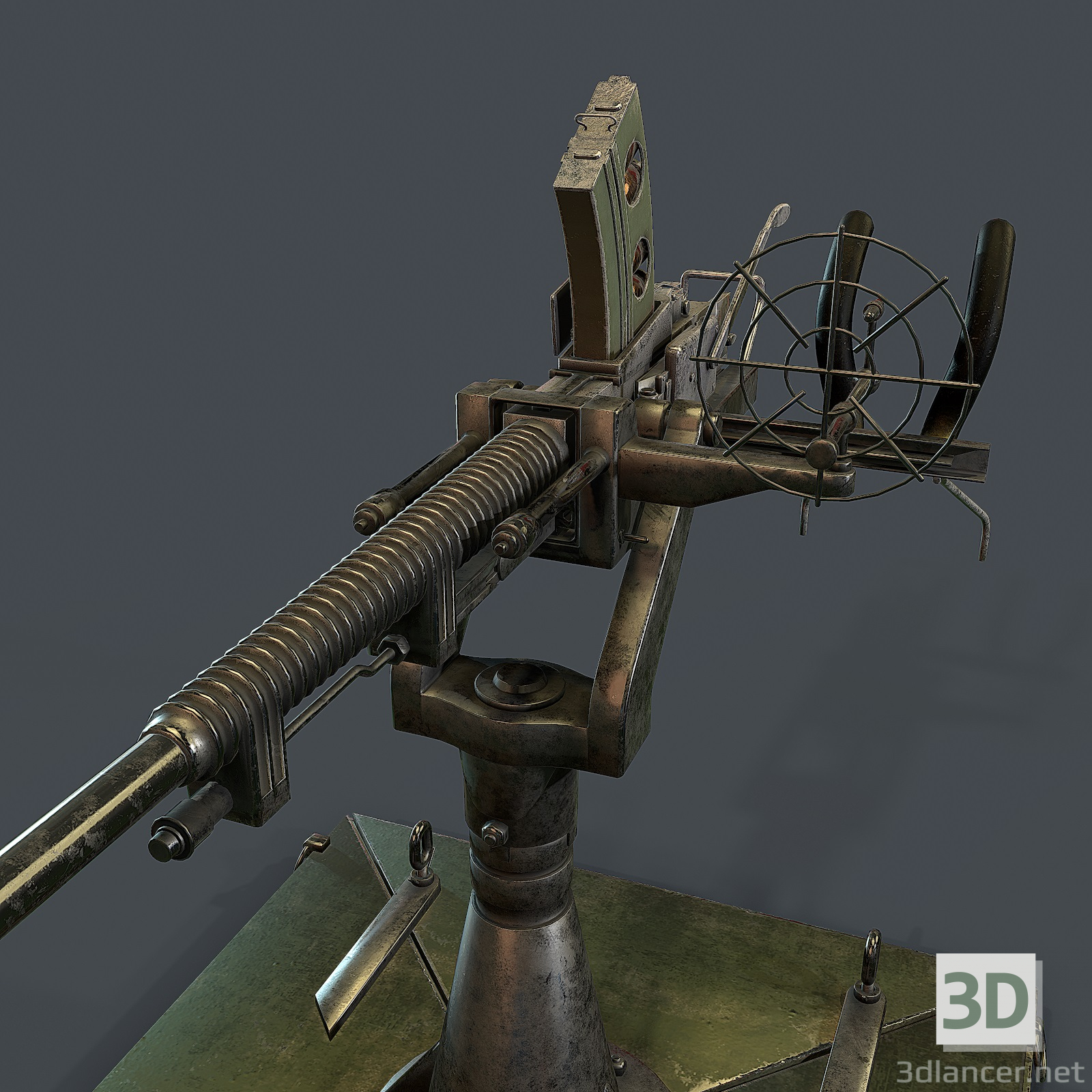 3d model Machine gun turret 3d model | 41351 | 3dlancer.net