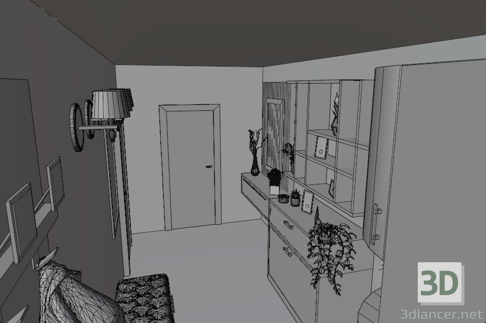 3d model hallway scene | 87358 | 3dlancer.net