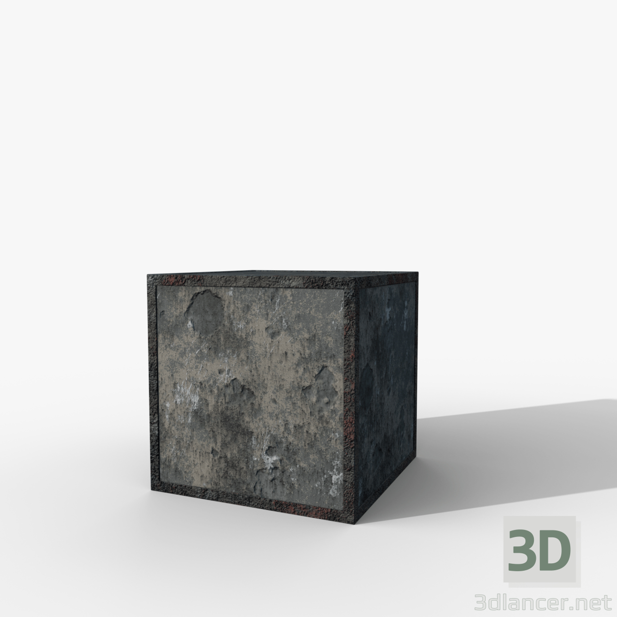 3d Model Concrete Block 1m 90362