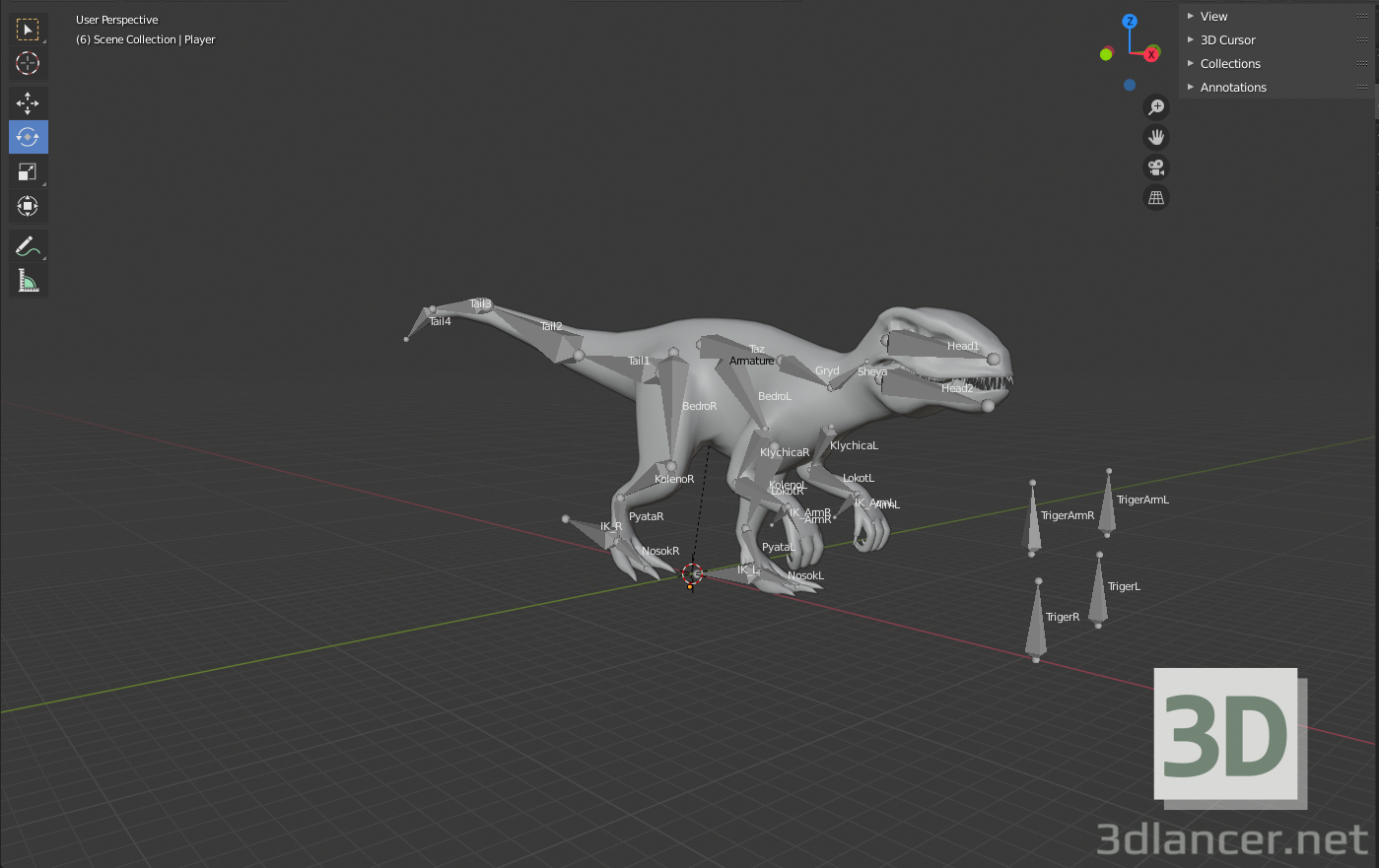 3d model Raptor Animation | 47364 | 3dlancer.net