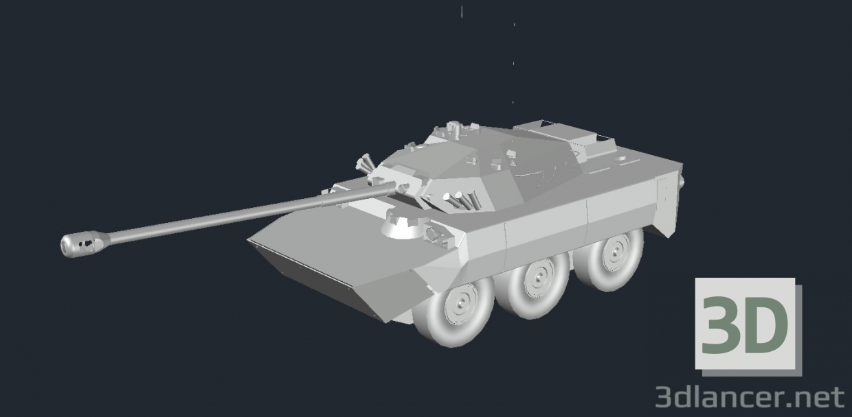 3d model wheeled tank | 74365 | 3dlancer.net