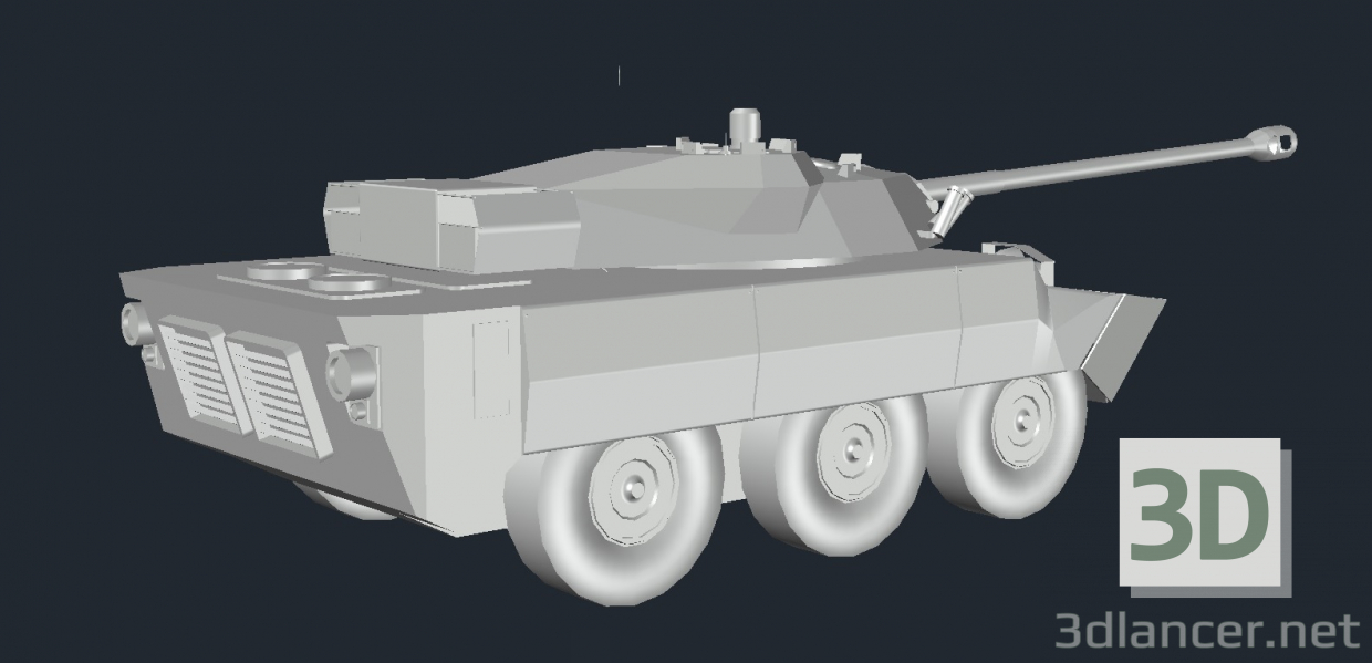 3d model wheeled tank | 74365 | 3dlancer.net