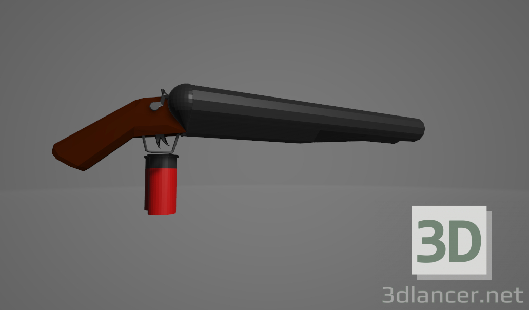 3d model Double barrel shotgun | 51369 | 3dlancer.net