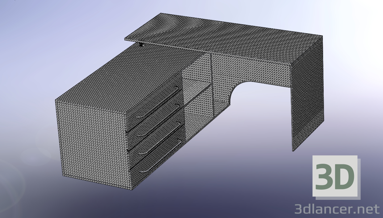 3d model Computer desk | 80381 | 3dlancer.net