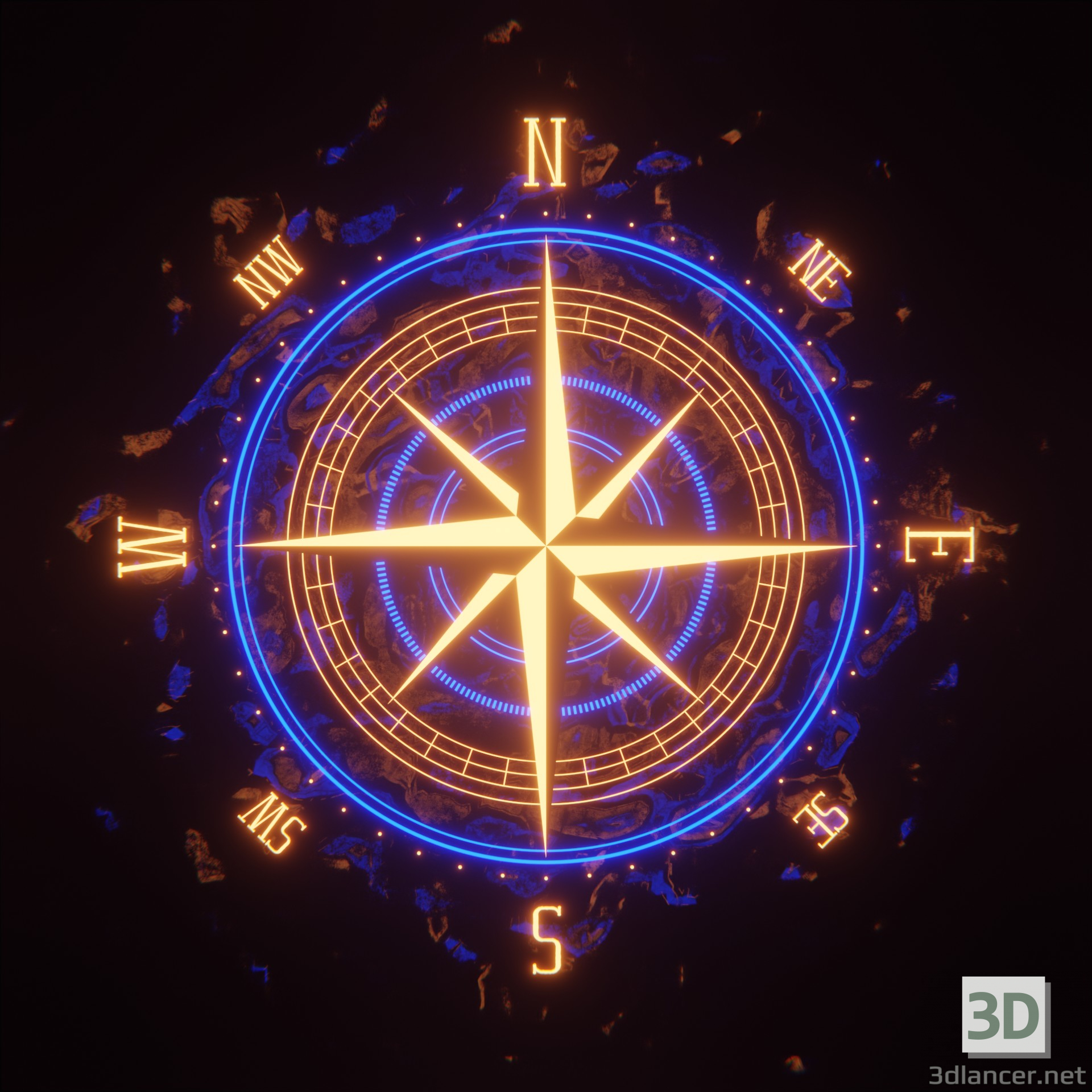 3d model Compass rose | 66395 | 3dlancer.net