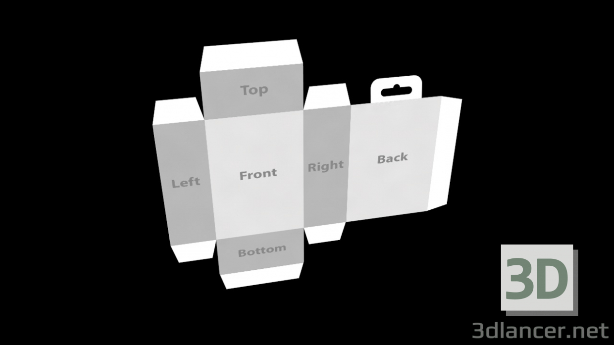 3d model 3D Package Cardboard (Box or Bag) | 53041 | 3dlancer.net