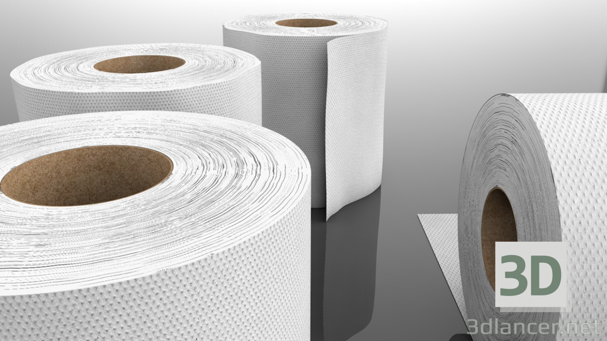 3d model 3D Tissue Paper Roll | 53042 | 3dlancer.net