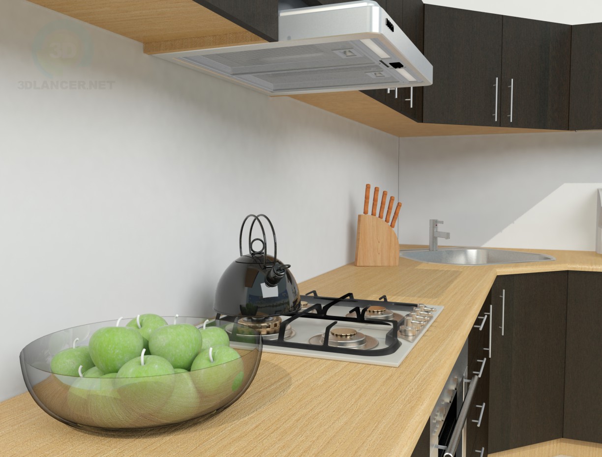 3d model Simple kitchen | 9434 | 3dlancer.net