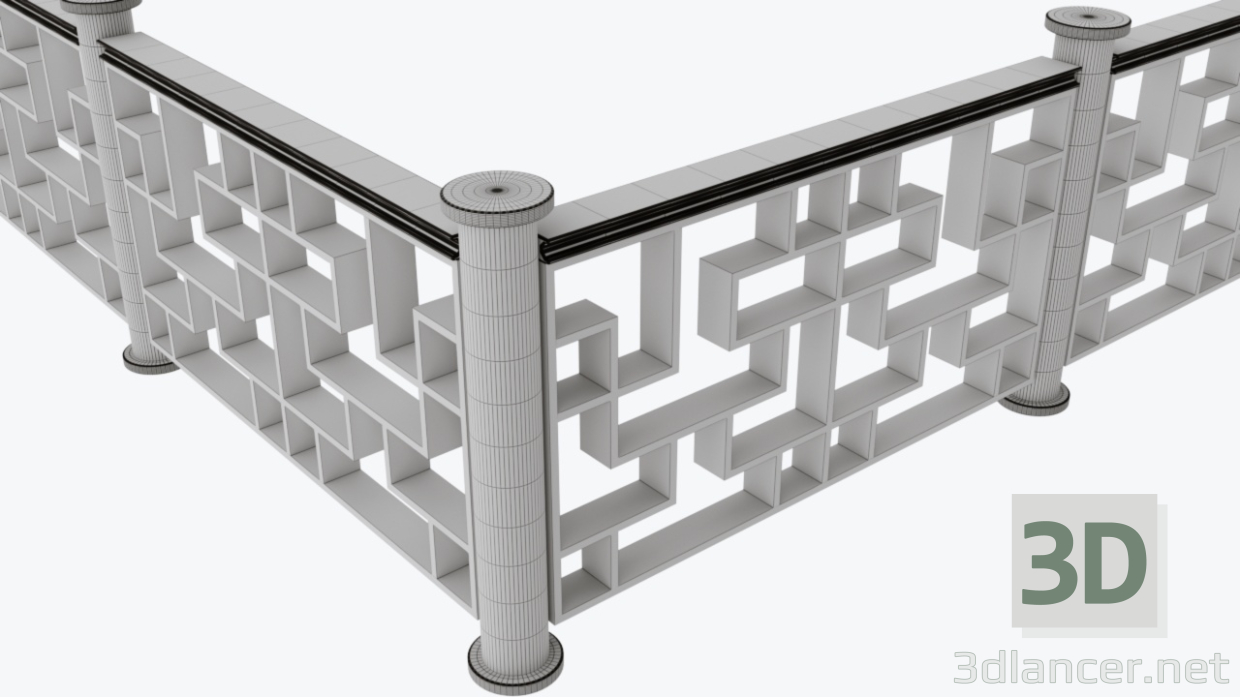 3d model Chinese fence | 85439 | 3dlancer.net