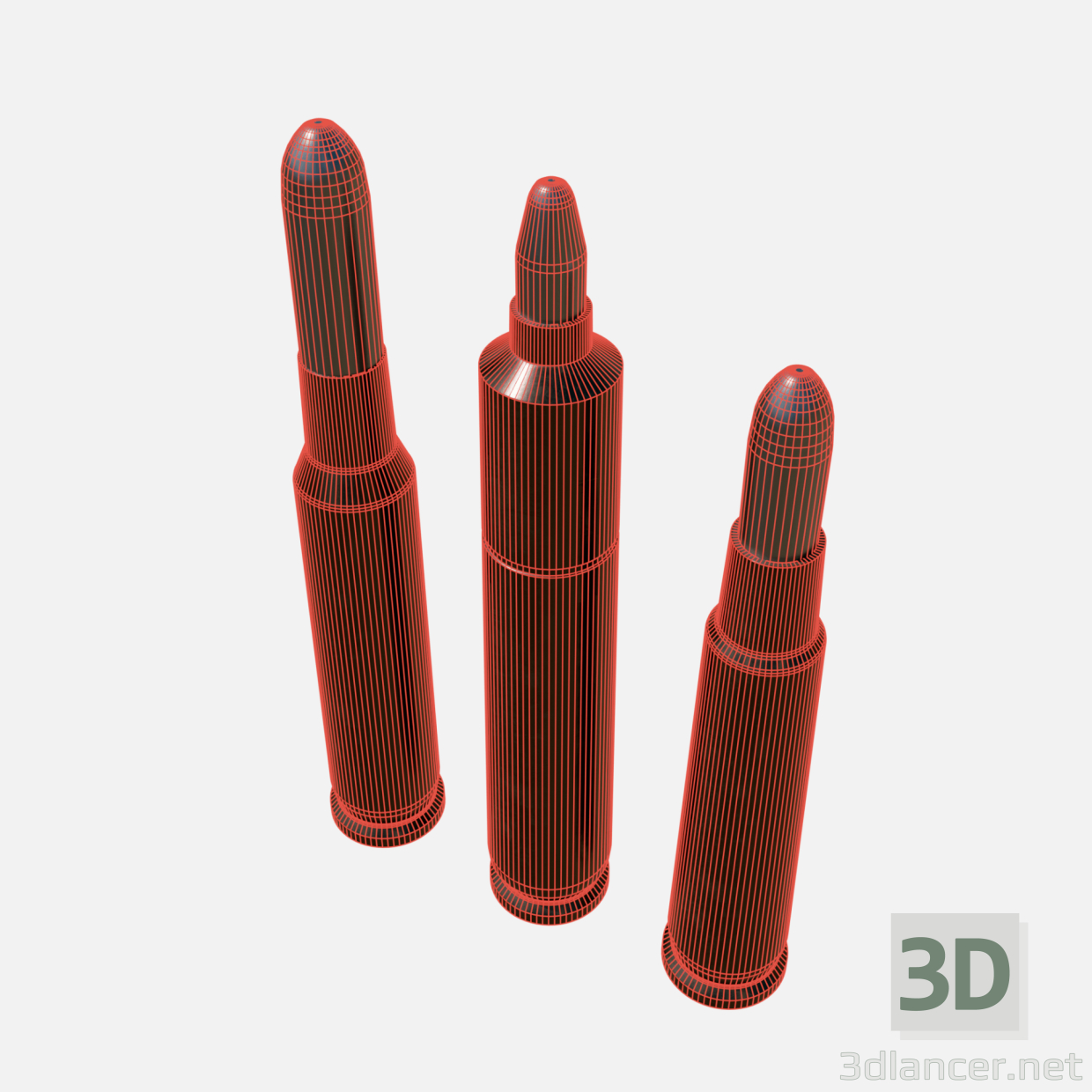 3d model Bullets Mondragon and Mauser | 103440 | 3dlancer.net