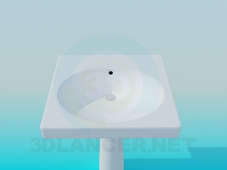 3d model Square wash basin | 7456 | 3dlancer.net
