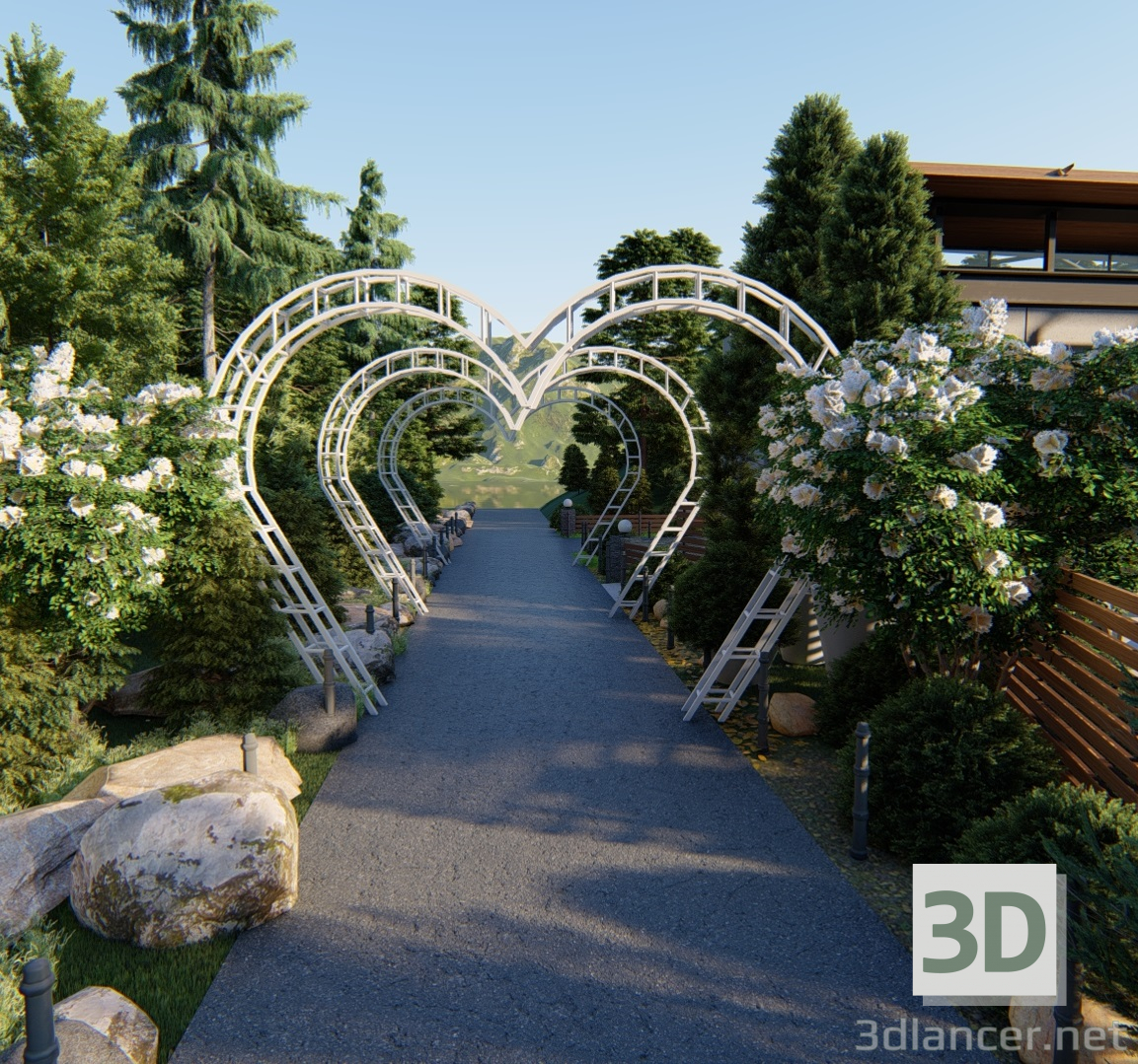 3d model Heart shaped arch | 48465 | 3dlancer.net