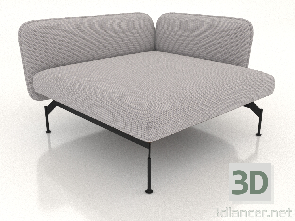 3d model Sofa module 1.5 seater deep with armrest 85 on the right ...