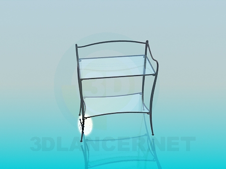3d model Stand with glass racks | 6479 | 3dlancer.net