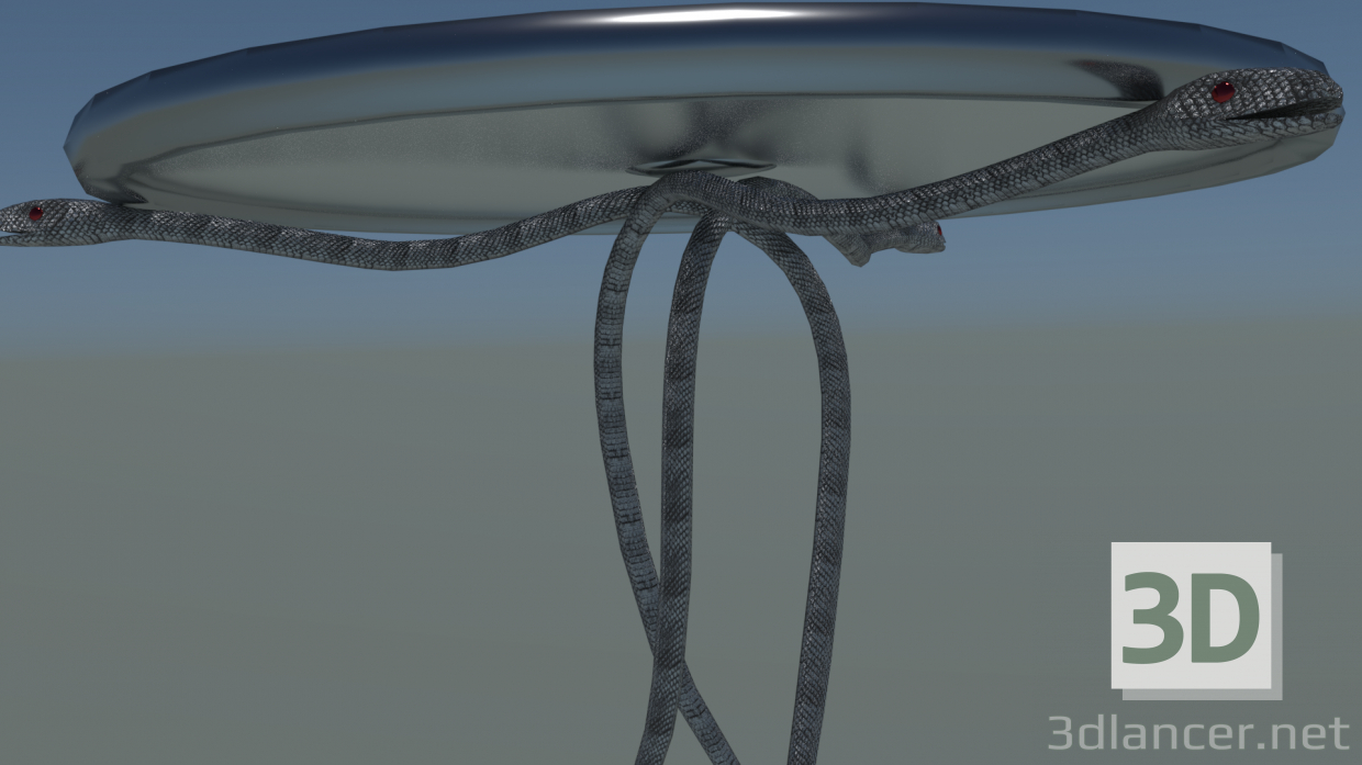 3d model 1ex0 Snake Table Low Poly | 34480 | 3dlancer.net