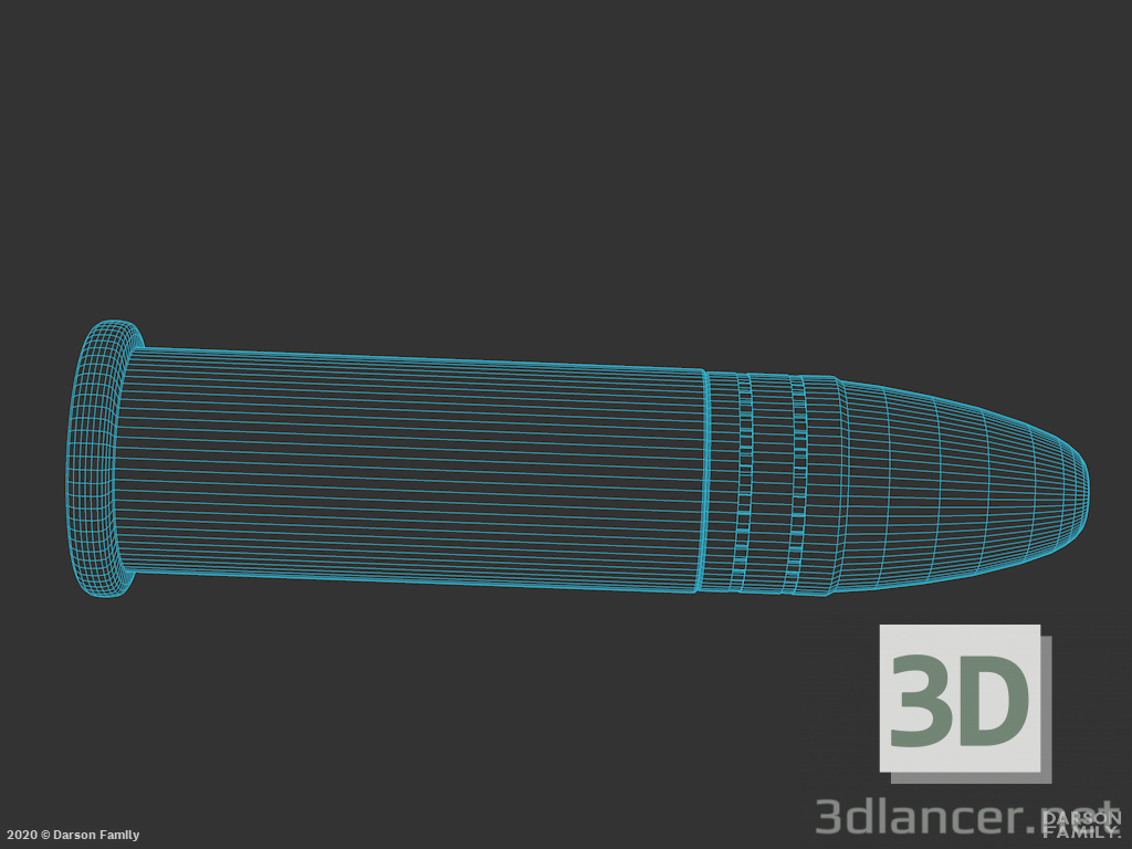 Modelo 3d .22 Modelo verdadero de rifle largo | 48497 | 3dlancer.net