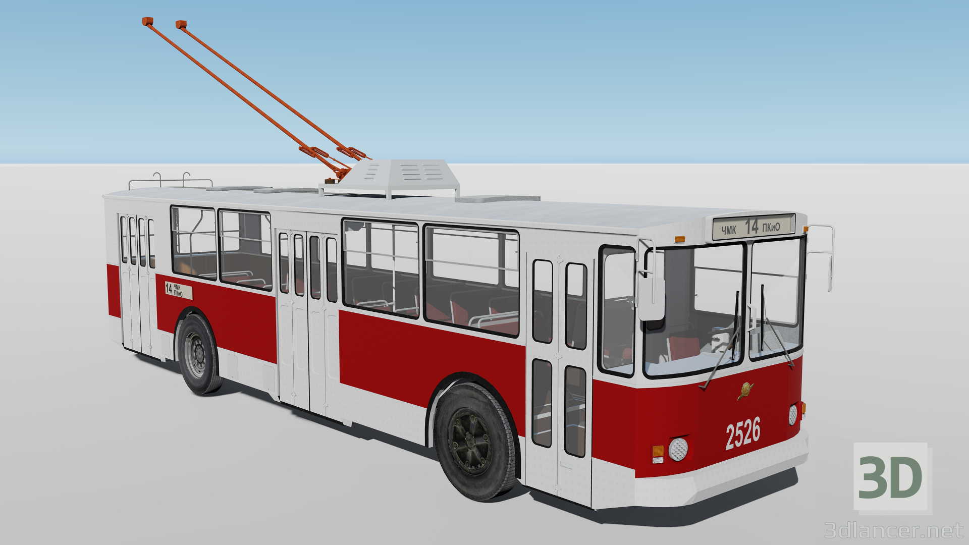 3d model Trolleybus ZIU-682B | 46527 | 3dlancer.net