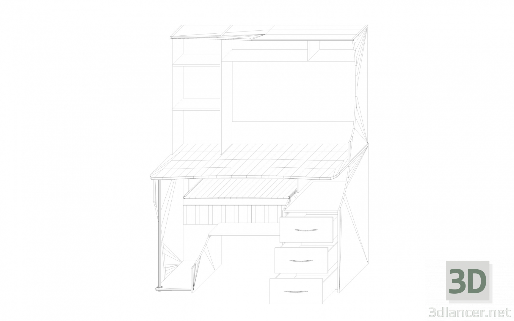 3d model computer desk | 19530 | 3dlancer.net