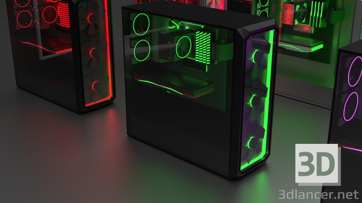 3d model Low poly PC | 78541 | 3dlancer.net