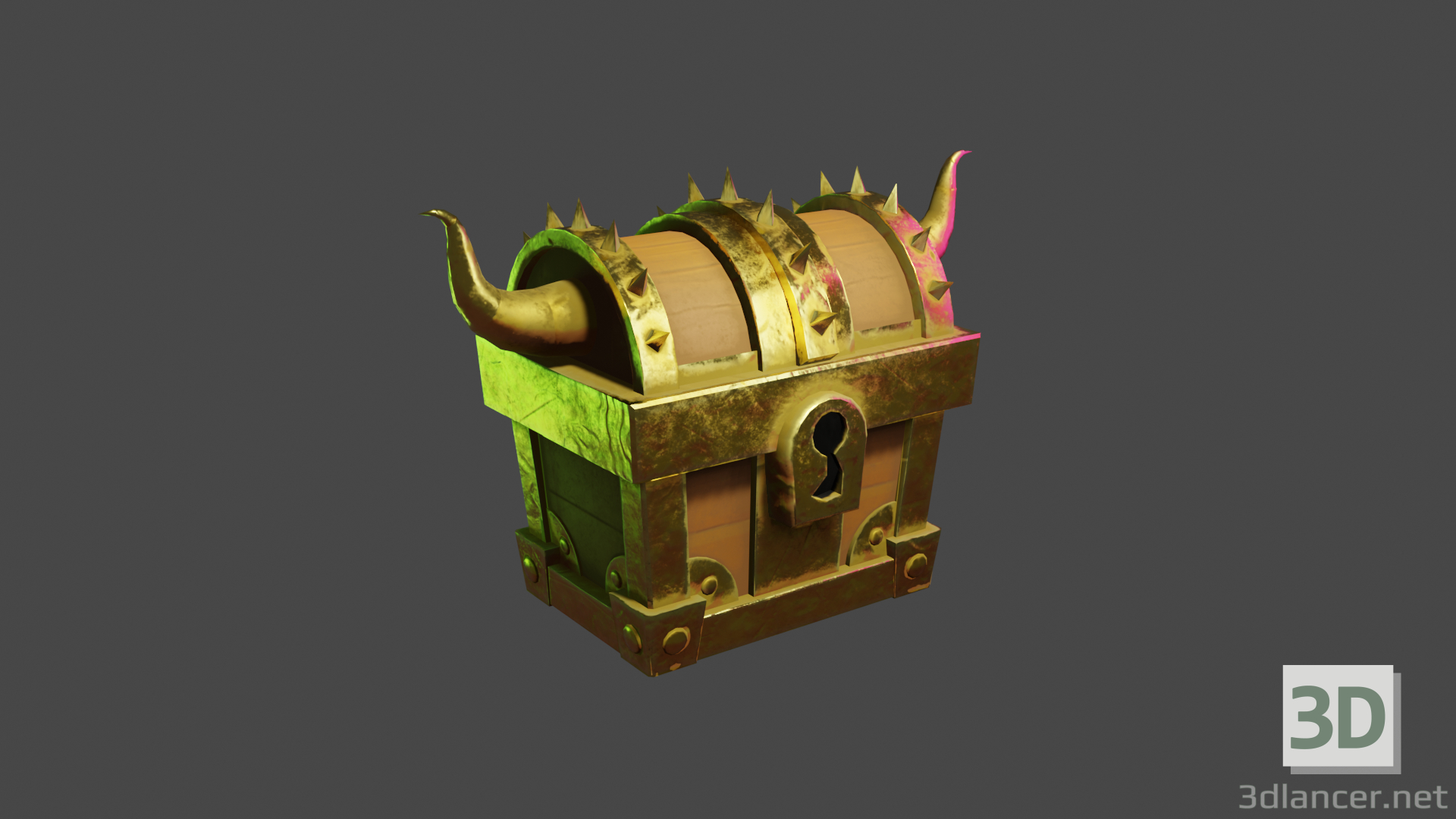 3d model Cartoon "The Golden Chest" | 86541 | 3dlancer.net