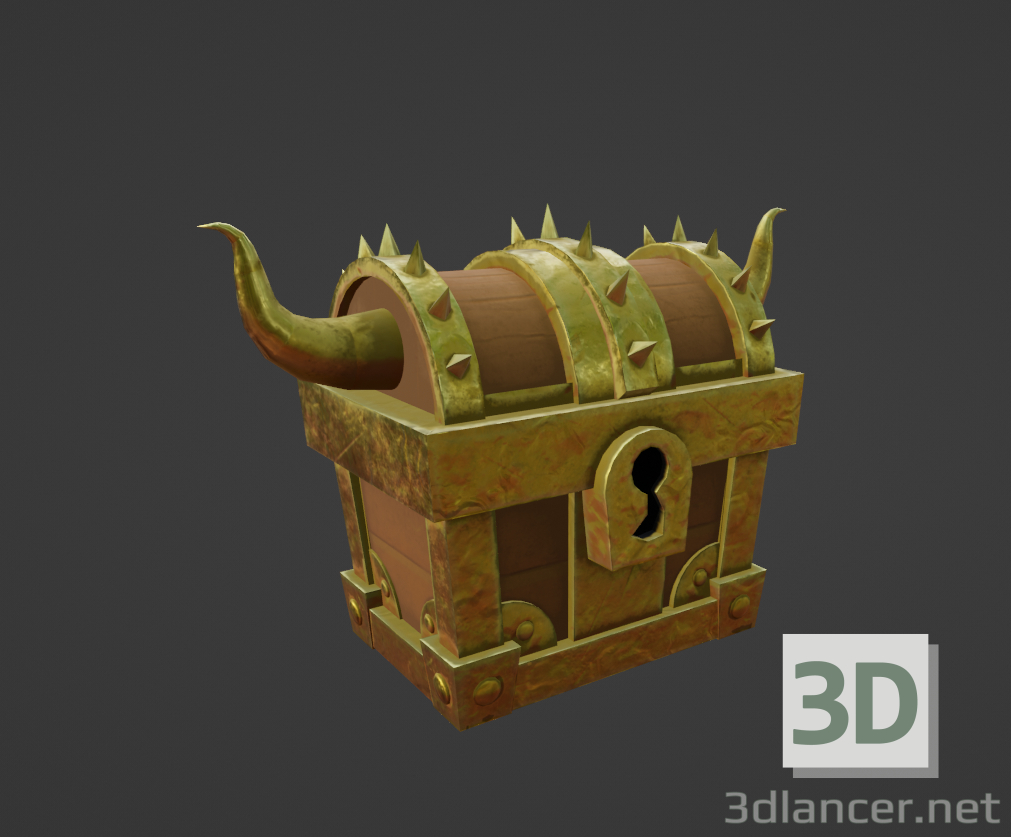 3d model Cartoon "The Golden Chest" | 86541 | 3dlancer.net