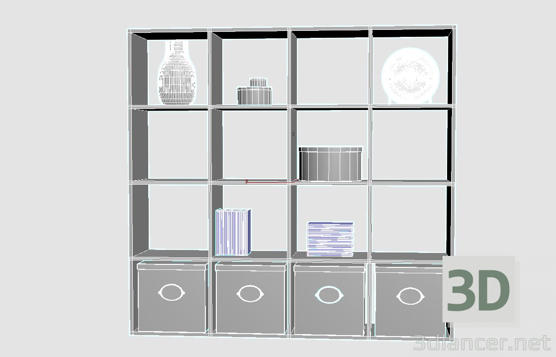 3d model Rack with sections 30cm x 30cm | 57554 | 3dlancer.net