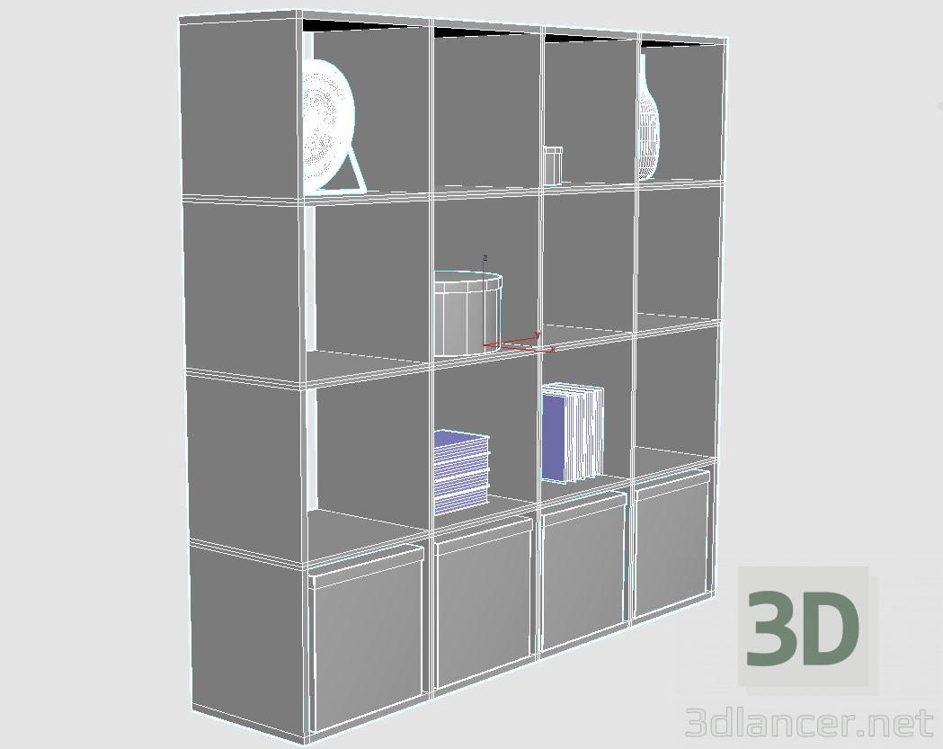 3d model Rack with sections 30cm x 30cm | 57554 | 3dlancer.net