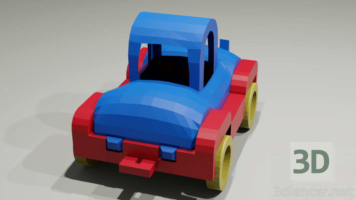 3d model Toy low-poly car | 47056 | 3dlancer.net