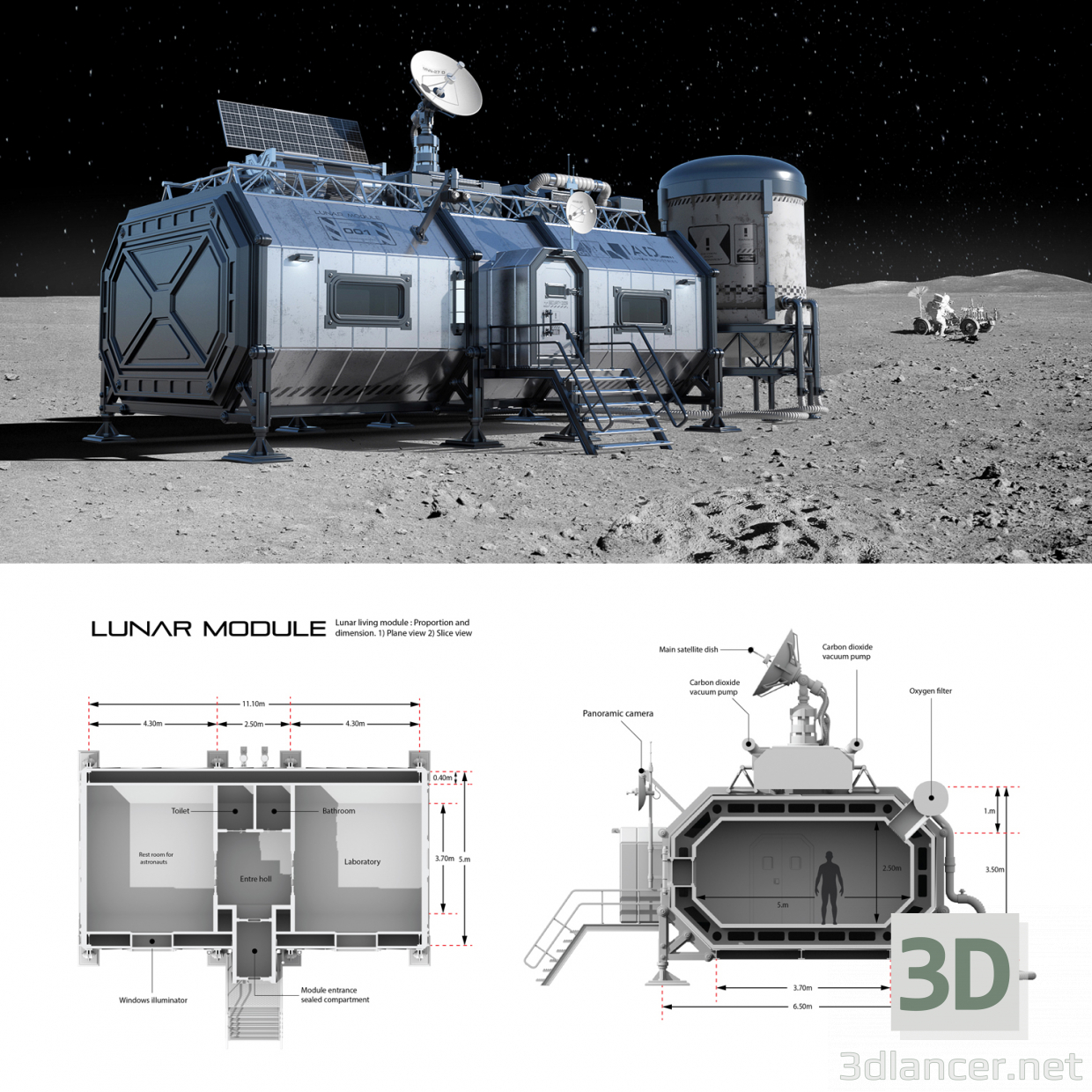 3d model Lunar module | 73565 | 3dlancer.net