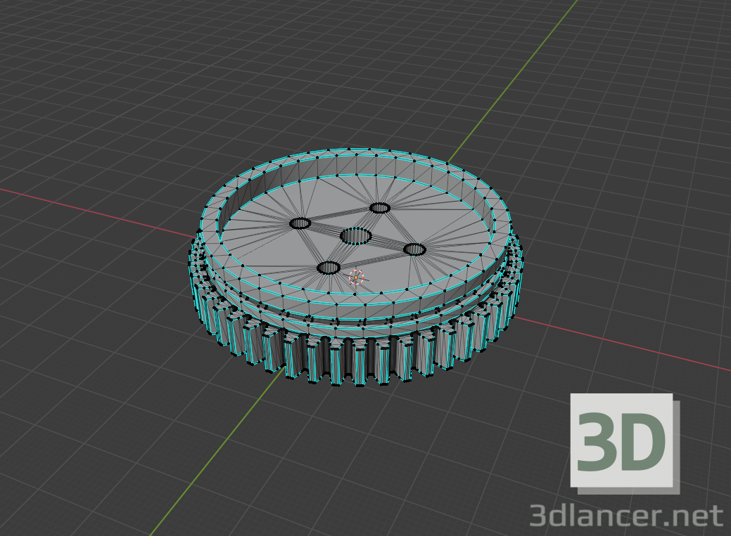 3d model Handwheel with flange | 72057 | 3dlancer.net