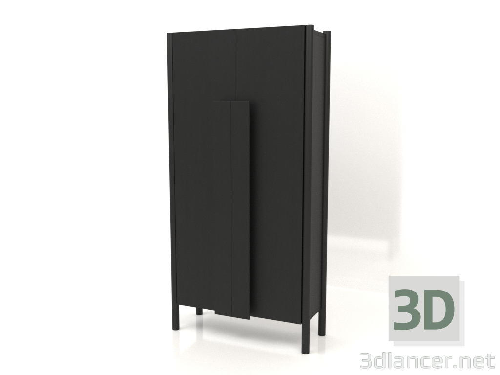 3d model Wardrobe with long handles (without rounding) W 01 (800x300x1600, wood black) | 76578 ...