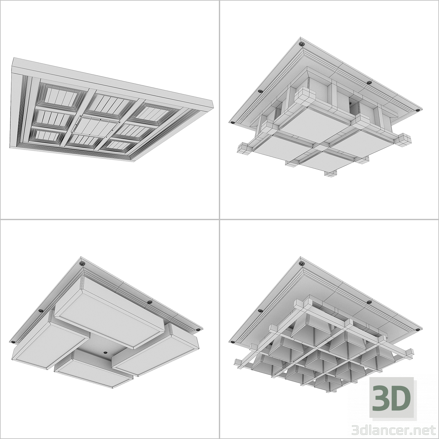 3d model Wooden ceiling design | 35579 | 3dlancer.net