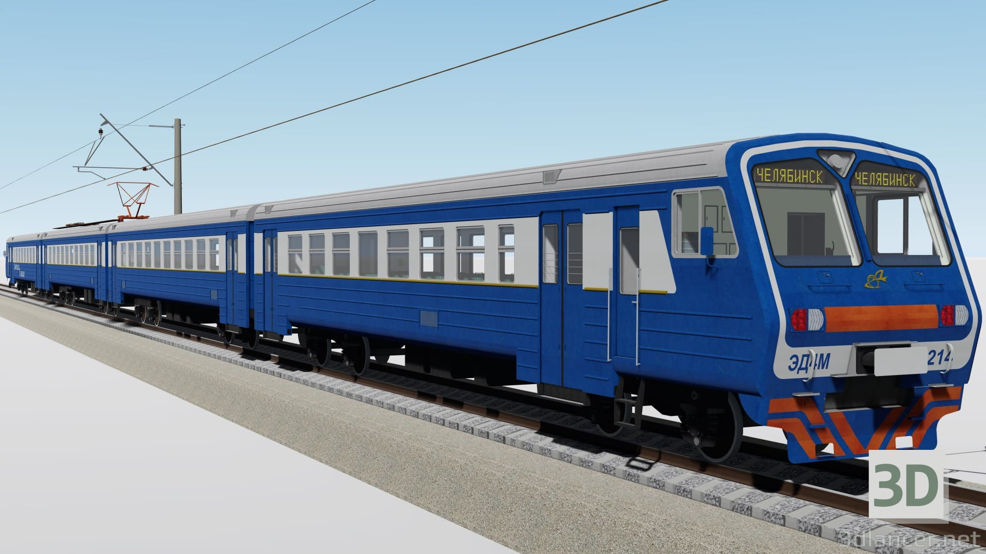 3d модель Электричка ЭД4М | 62583 | 3dlancer.net