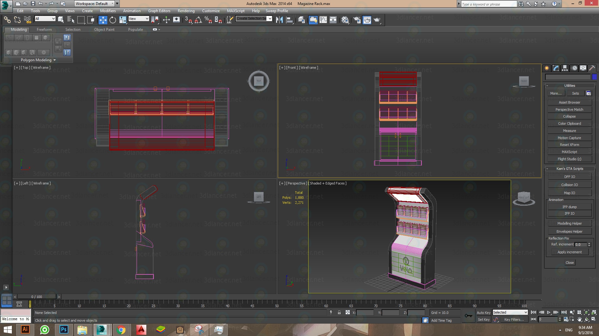 3d model Magazine Rack | 12586 | 3dlancer.net