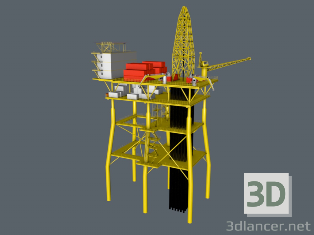 3d model oil derrick. | 79589 | 3dlancer.net