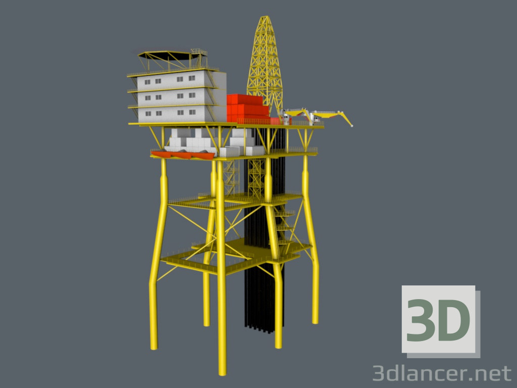 3d model oil derrick. | 79589 | 3dlancer.net