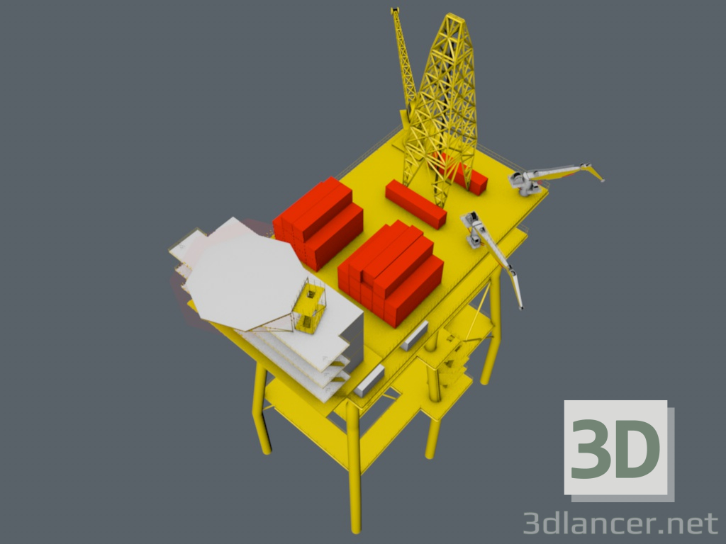 3d model oil derrick. | 79589 | 3dlancer.net
