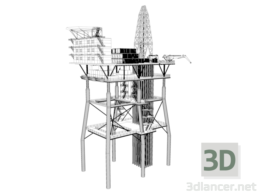 3d model oil derrick. | 79589 | 3dlancer.net