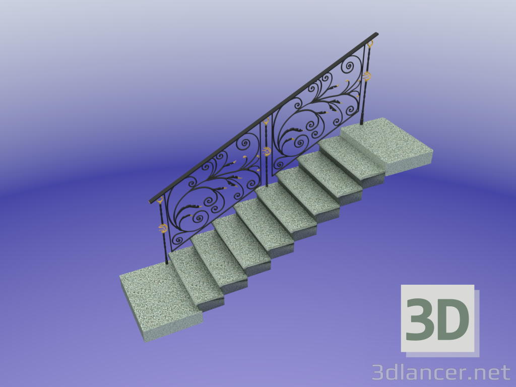 3d model Fencing design "Spring vine" railing | 36595 | 3dlancer.net