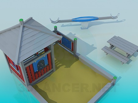 3d model Sandbox and swing | 3605 | 3dlancer.net